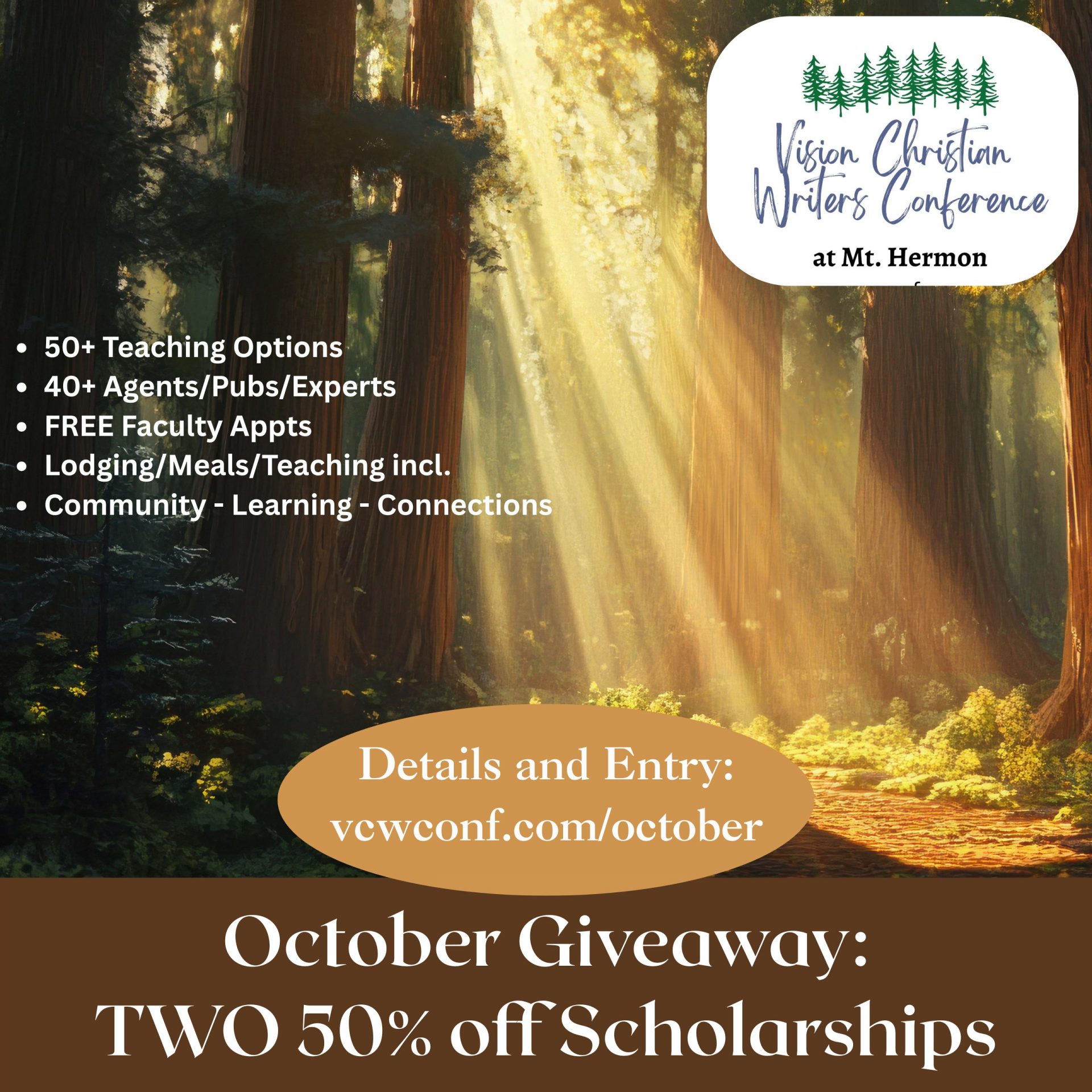 October Giveaway - Vision Christian Writers Conference